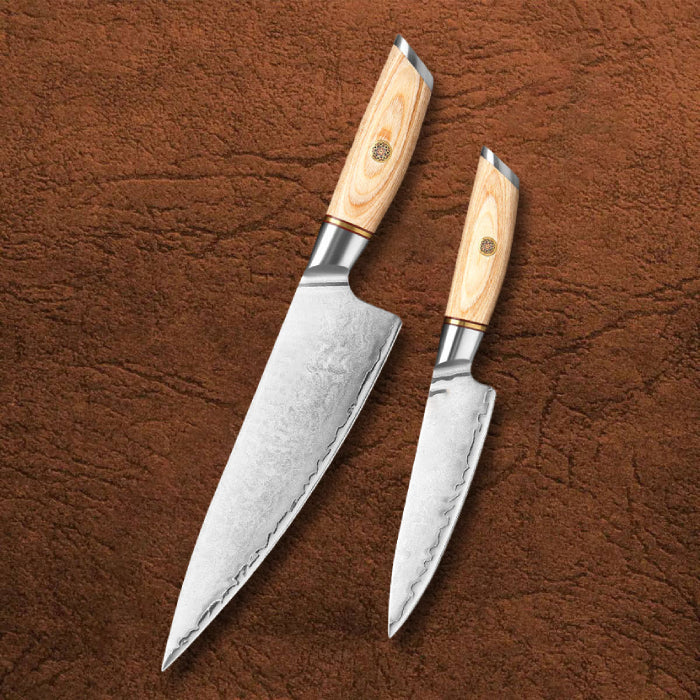 B37S 5 Inch Utility Knife, 3 Layers Composite Steel Having Pakka Wood ...